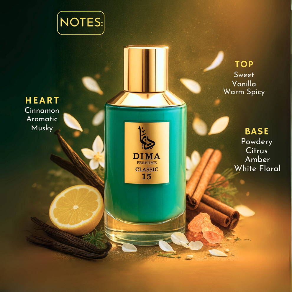 Classic 15 – Sweet Vanilla, Cinnamon & Amber Perfume – Euro Valley Perfumes